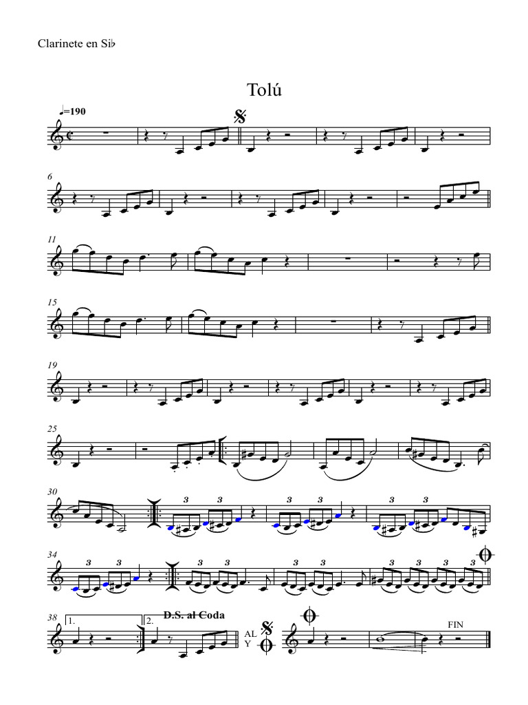 Tolu Cumbia Score | PDF