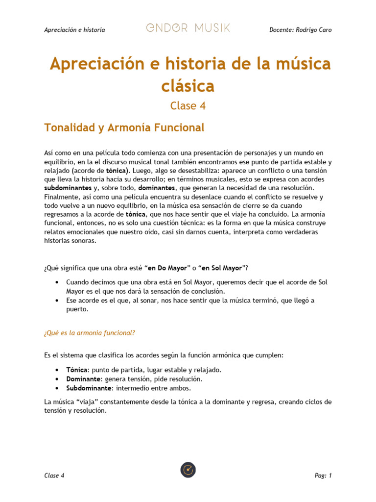 Clase 4 - Tonalidad, Ópera Barroca y Fuga | PDF | Musica barroca | Armonía