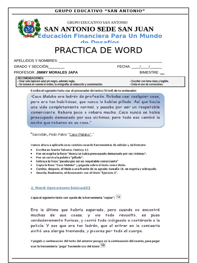Prac Word | PDF