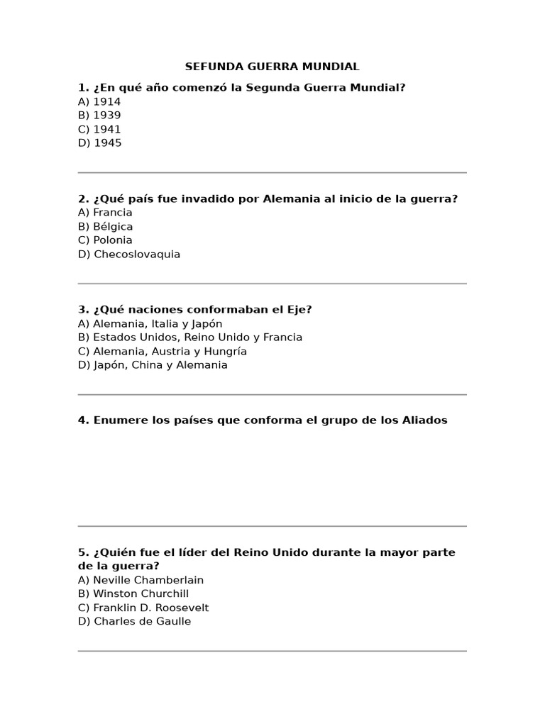 Segunda Guerra Mundial | PDF