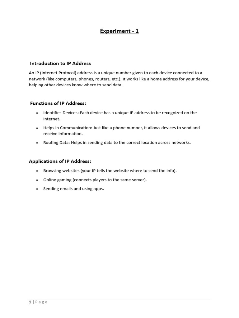 Cybersec Experiment 1 | PDF