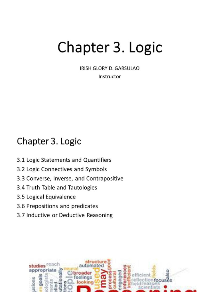 Chapter 3. Logic | PDF