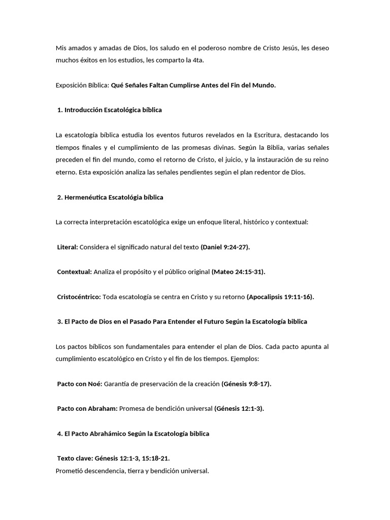 8 - Qué Señales Faltan Cumplirse Antes Del Fin Del Mundo. | PDF ...
