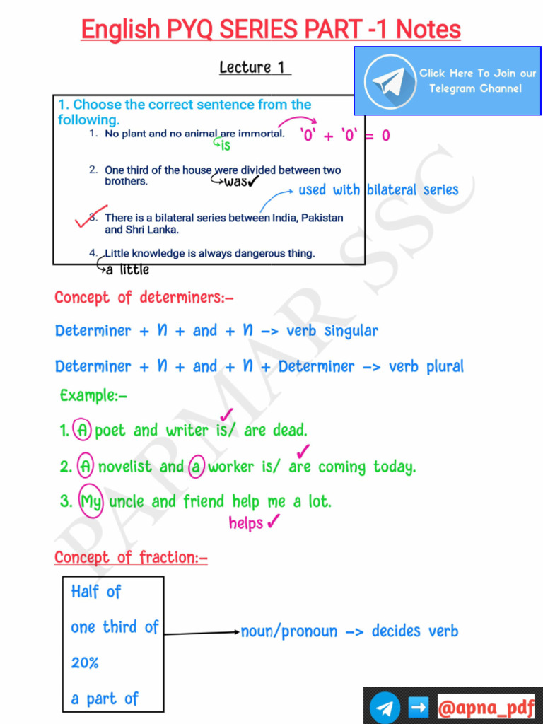 English PYQ Series Lecture 1 | PDF