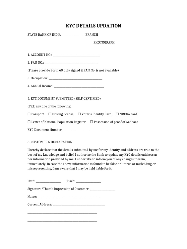 KYC Details Updation Redo | PDF