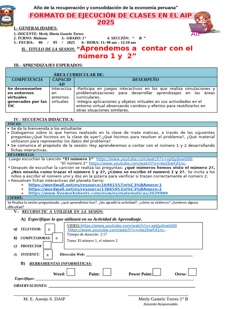 Aprendemos A Contar 1 y 2 | PDF | Informática | Aprendizaje