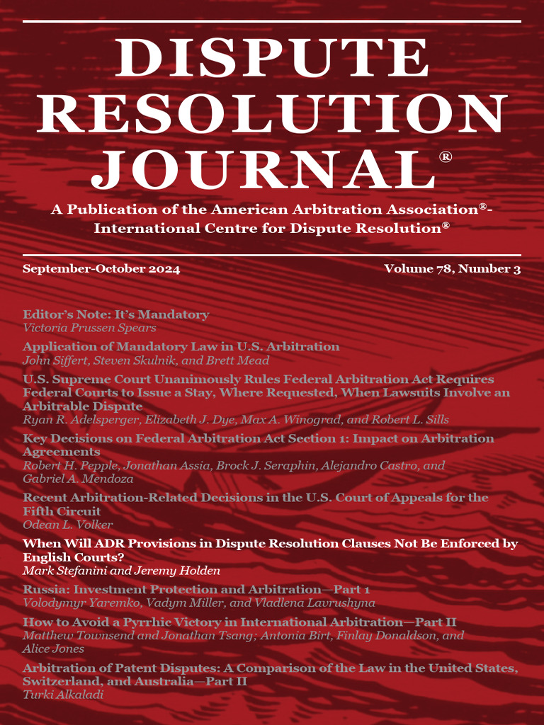 ADR - not enforced by UK court | PDF | Alternative Dispute Resolution | Dispute Resolution