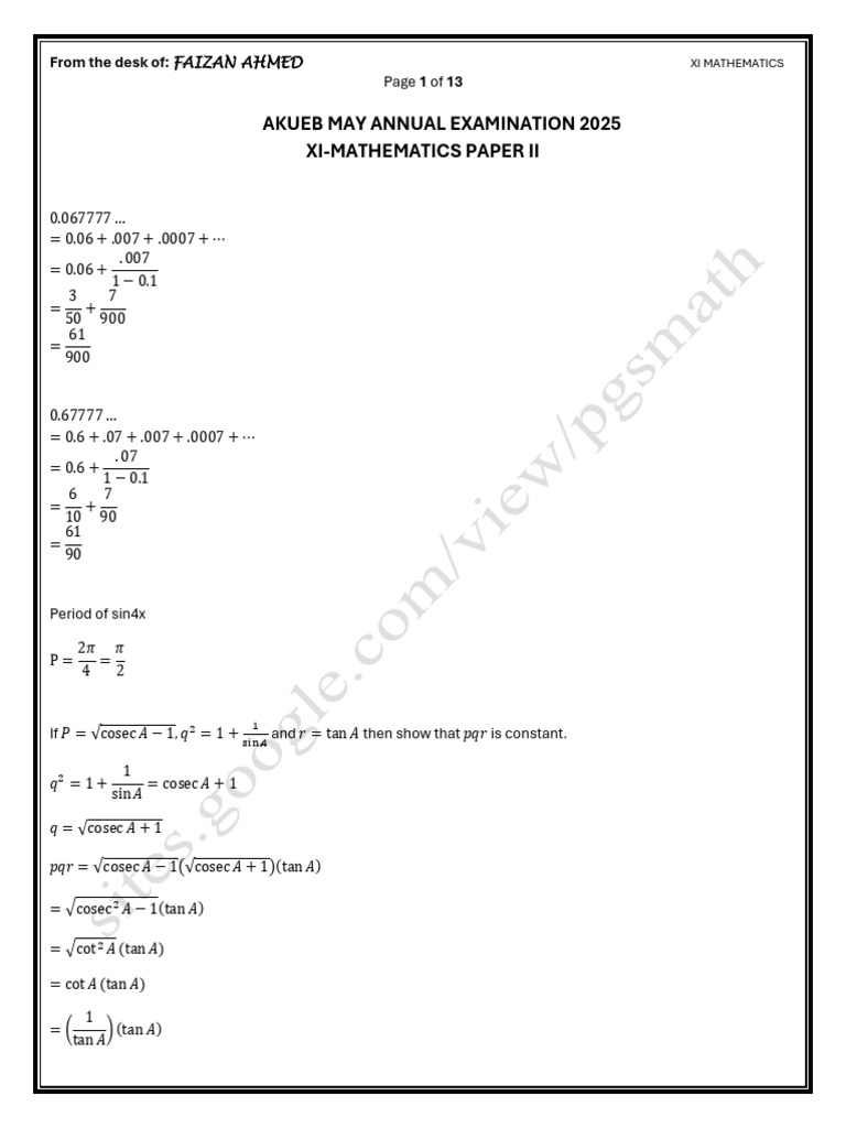 2025 XI Akueb Recreation | PDF | Arithmetic | Mathematics