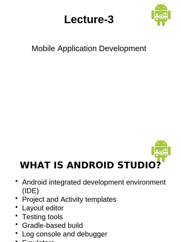 MAD-Lec 3 Creating Your First App | PDF