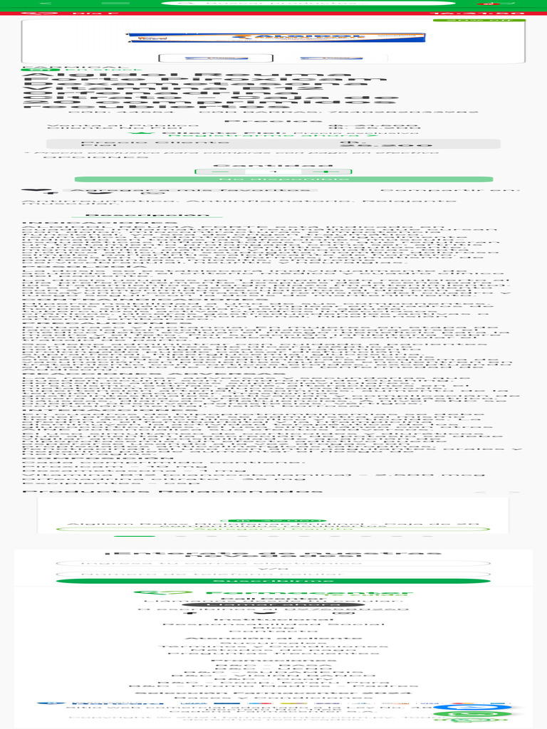 Algidol Reuma Forte Piroxicam Dexametasona Vitami | PDF ...