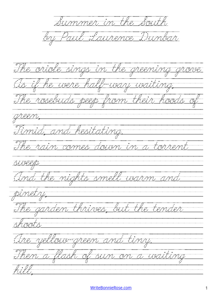 Nature-Themed-Poetry-Copywork-Cursive | PDF