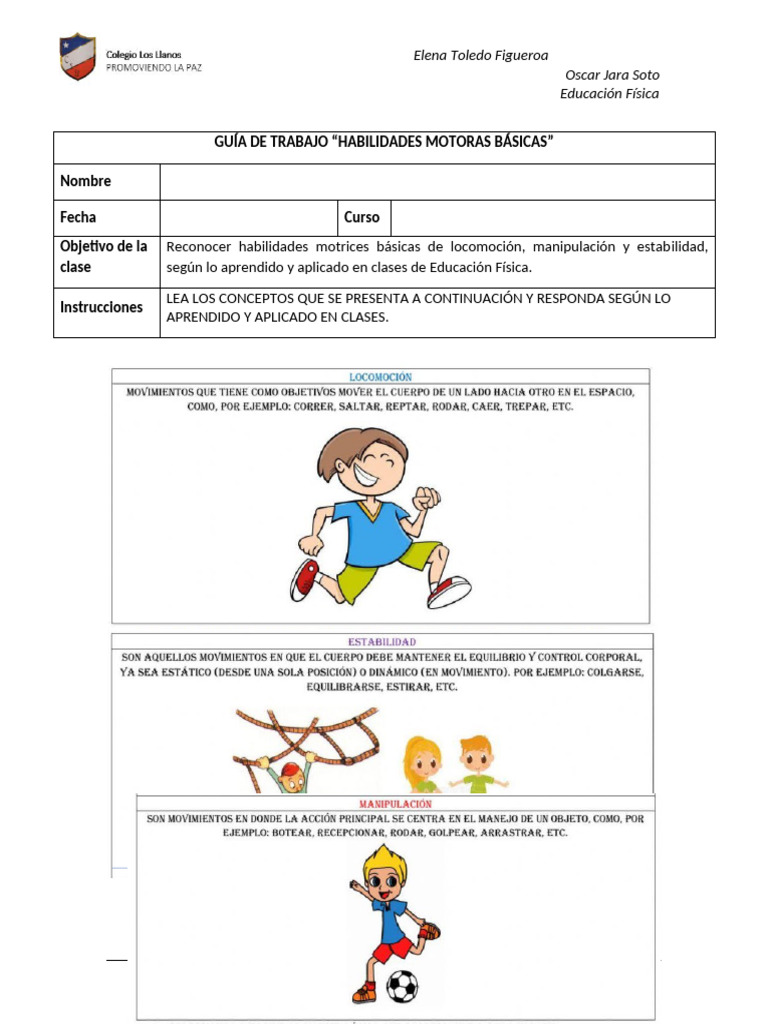 Guia 1 Habilidades Motoras | PDF