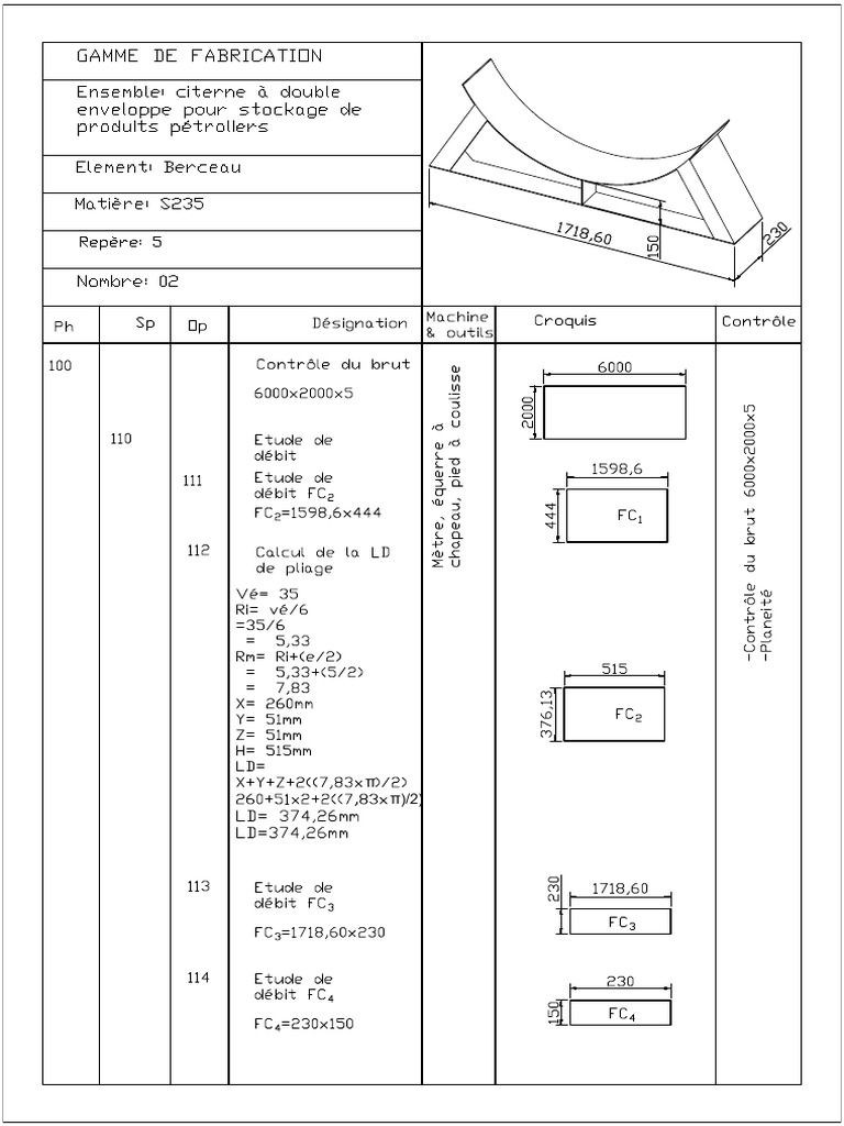 Gamme de Fabrication Berceau | PDF