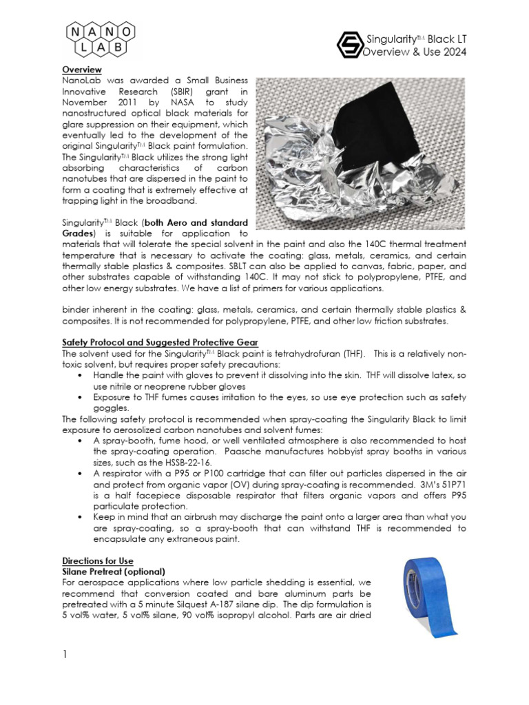 Singularity Black LT Paint Guide 2024 | PDF | Paint | Tetrahydrofuran