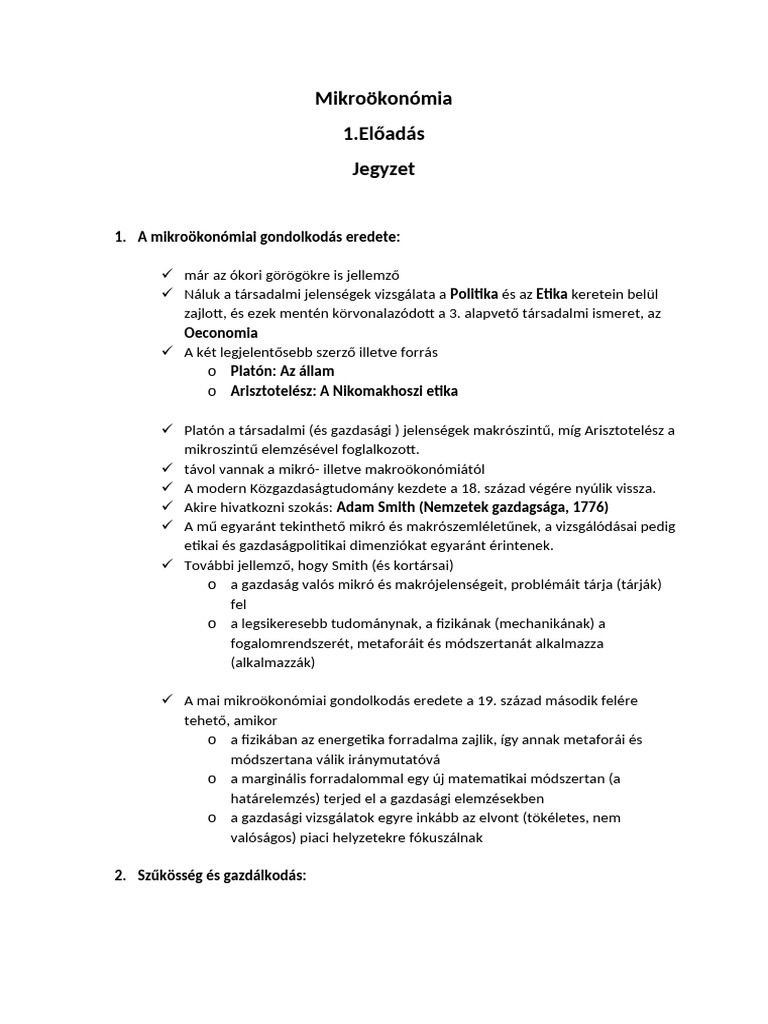 1.-Előadás-jegyzet | PDF