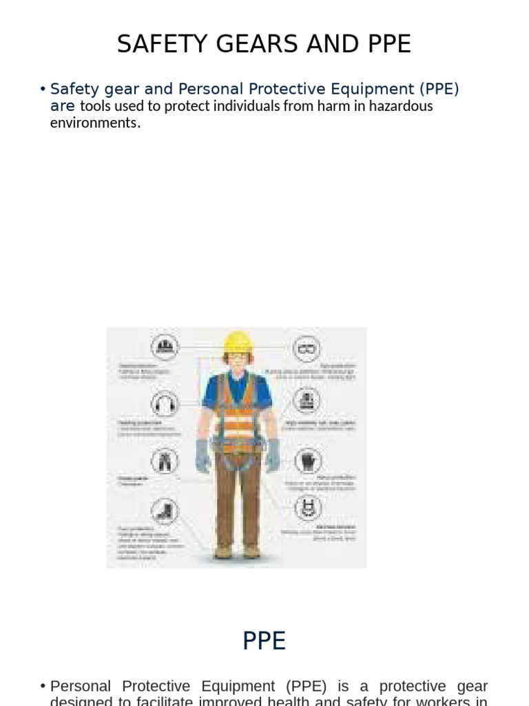Safety Gears and PPE | PDF | Personal Protective Equipment | Safety