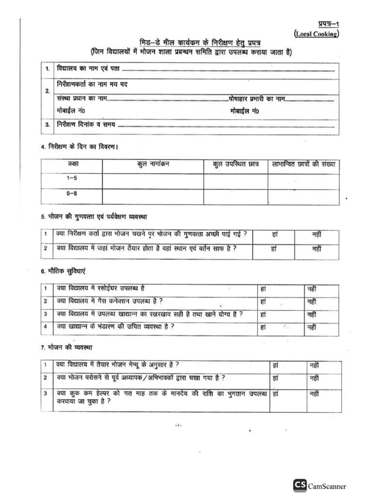 MDM Nirikshan Format | PDF