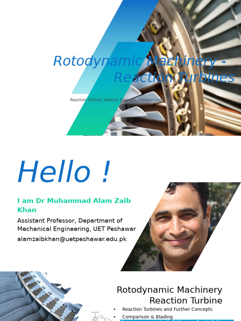 Lecture 12 Rotodynamic Machinery and Reaction Turbines | PDF | Turbine ...