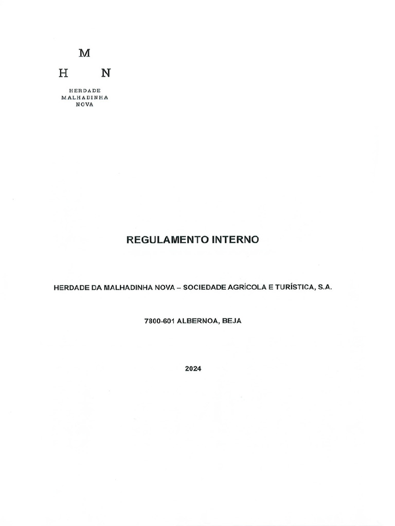 Regulamento Interno HMN 2024 | PDF