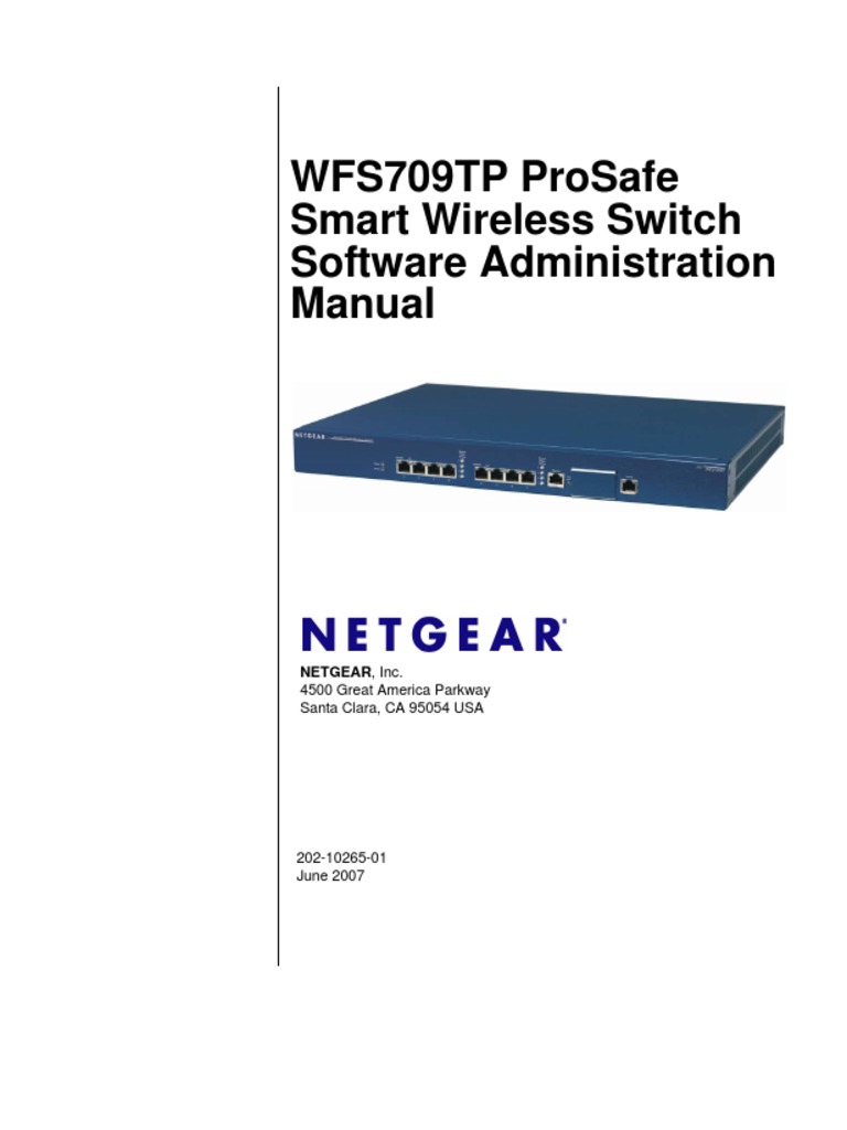 Wfs709Tp Prosafe Smart Wireless Switch Software Administration Manual ...