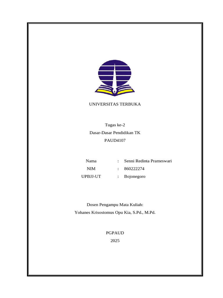 TEMPLATE TUGAS TUTON | PDF