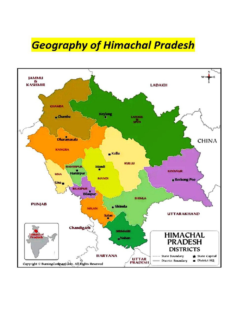 Geography of Himachal Pradesh | PDF