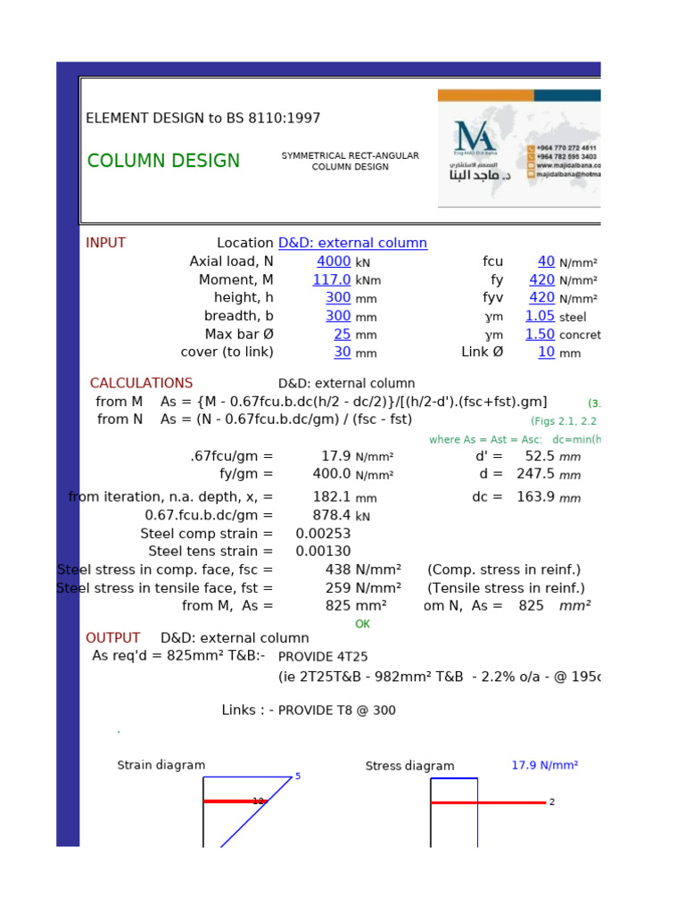 Dr-Majid Al Bana - Column Design Based On Bs8110 - 1997 | PDF ...