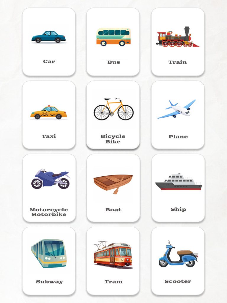 Transport Elementary Worksheets | PDF