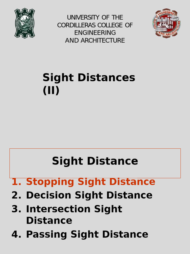 2.2+SIGHT-DISTANCES-II+%281%29 | PDF | Traffic | Intersection (Road)