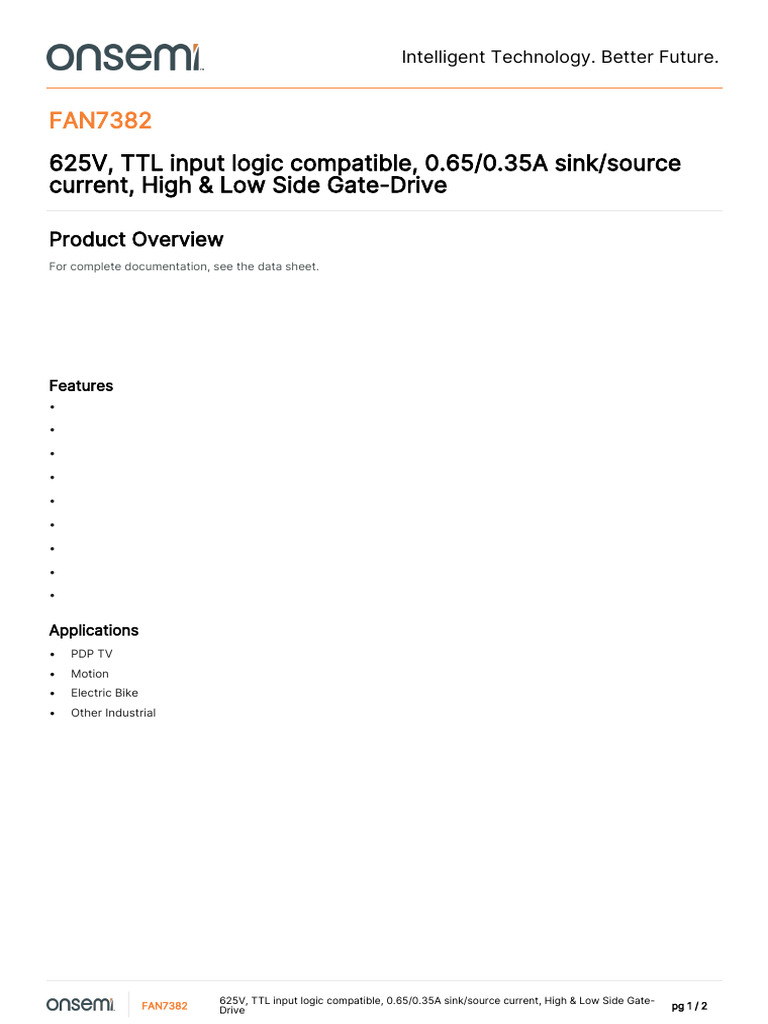 Fan 7382 | PDF | Logic Gate | Electronic Circuits