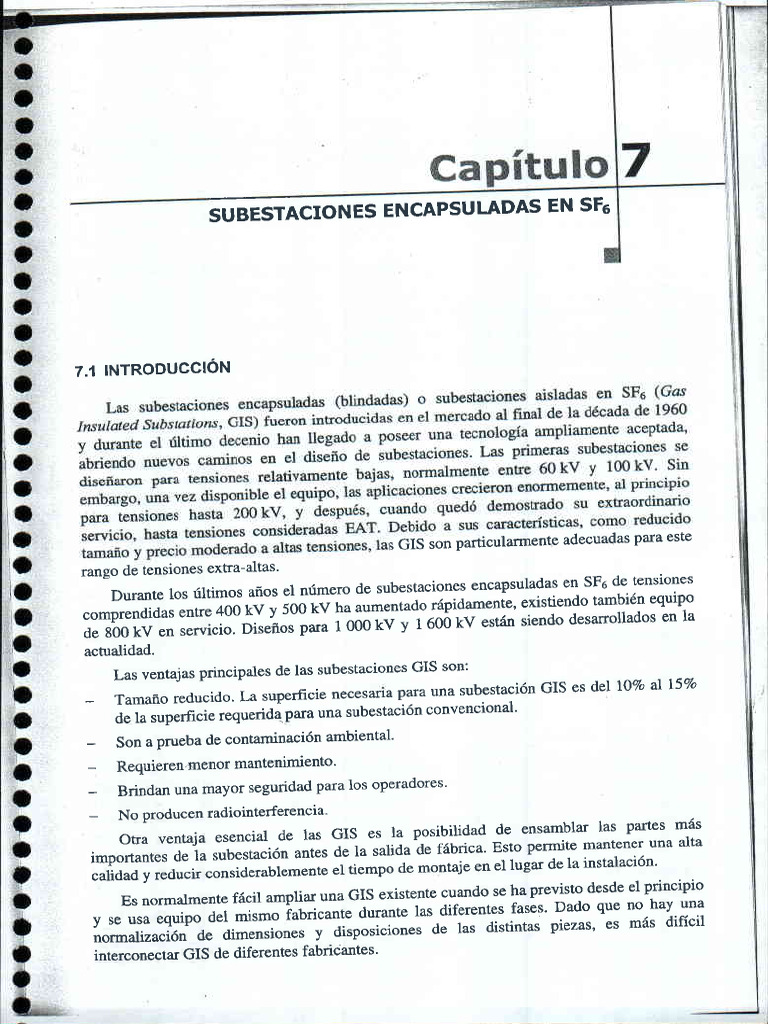 Capítulo 07 - Subestaciones Encapsuladas en SF6 | PDF