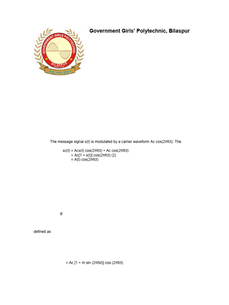 Principle of Communication Lab Manual PDF | PDF | Modulation | Frequency Modulation