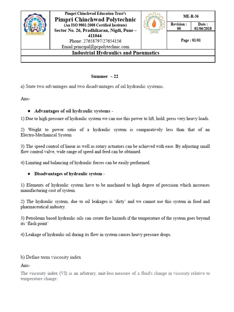 IHP - Word - 2 Marks Q (Repaired) (Repaired) | PDF | Pump | Valve
