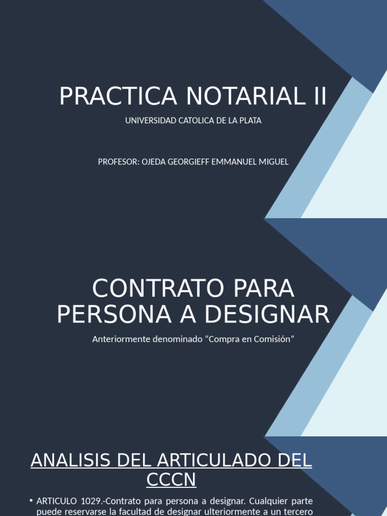 Presentacion - Unidad 8 - Practica Notarial 2 - 2024 | PDF | Donación | Herencia