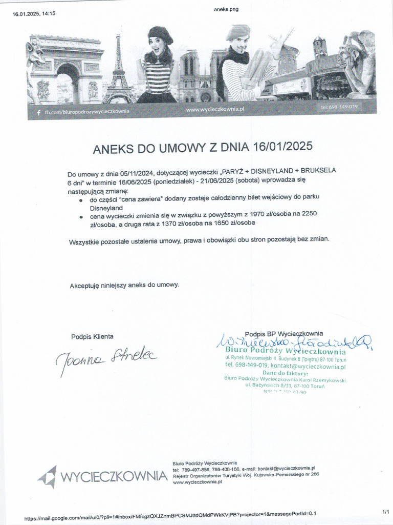 Aneks Do Umowy | PDF