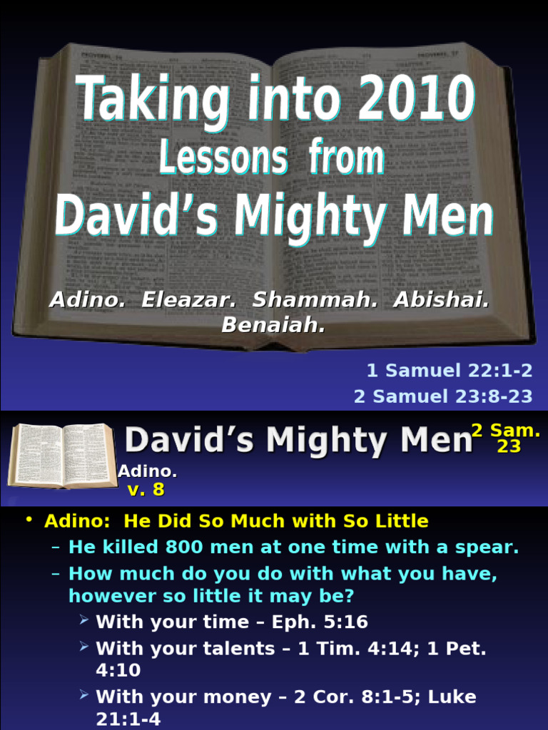 12 27 PM Davids Mighty Men | PDF | Systematic Theology | Bible Content