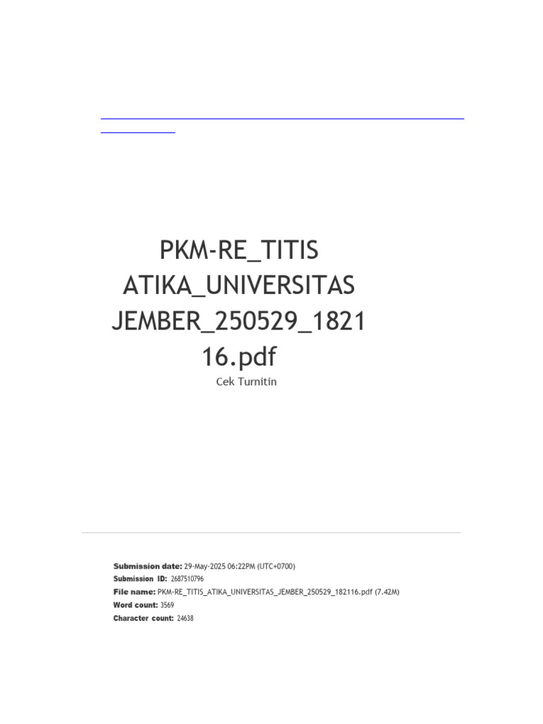Similarity Report for PKM-RE Proposal | PDF