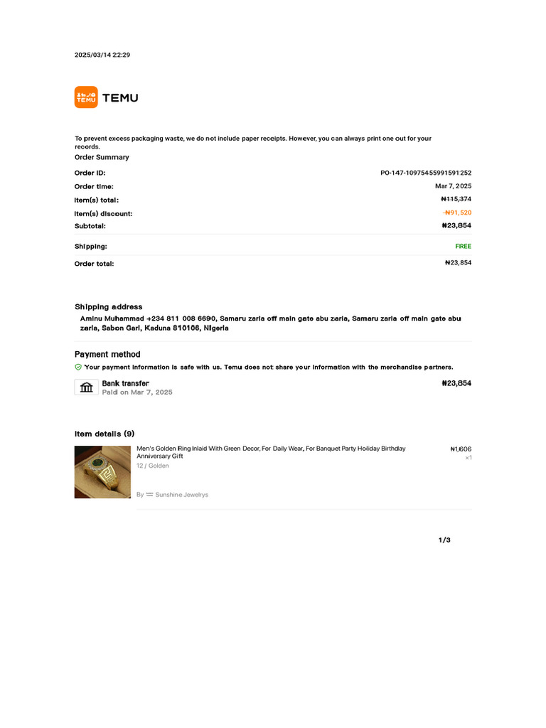 Print For TEMU | PDF