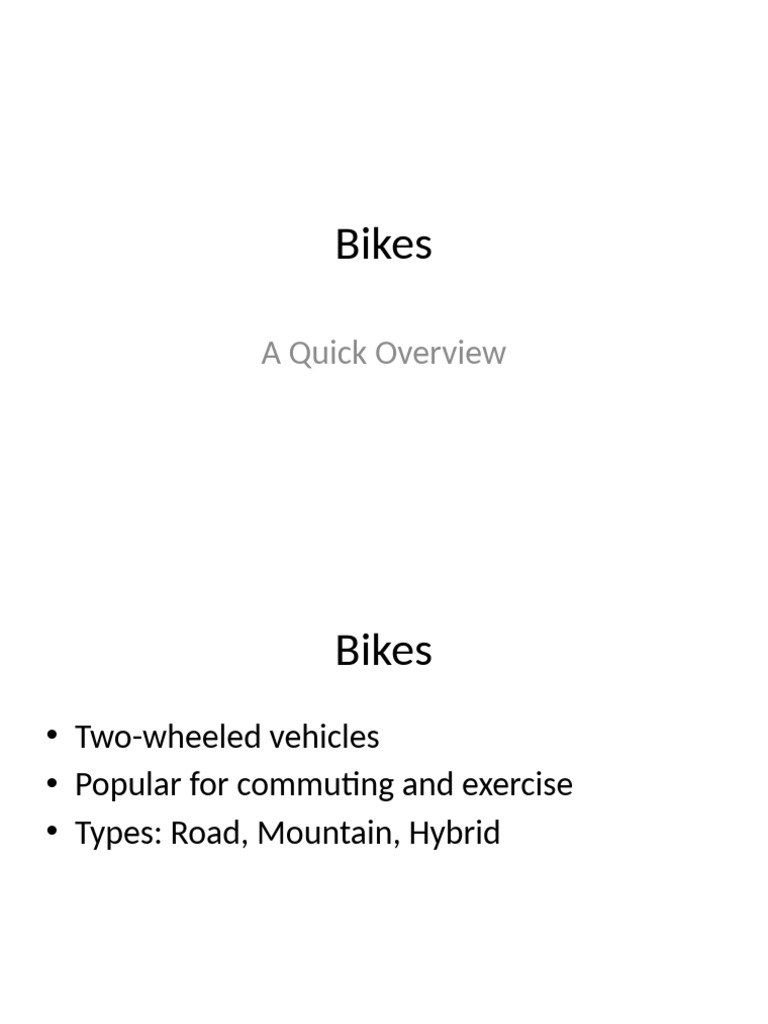 Bikes Short | PDF