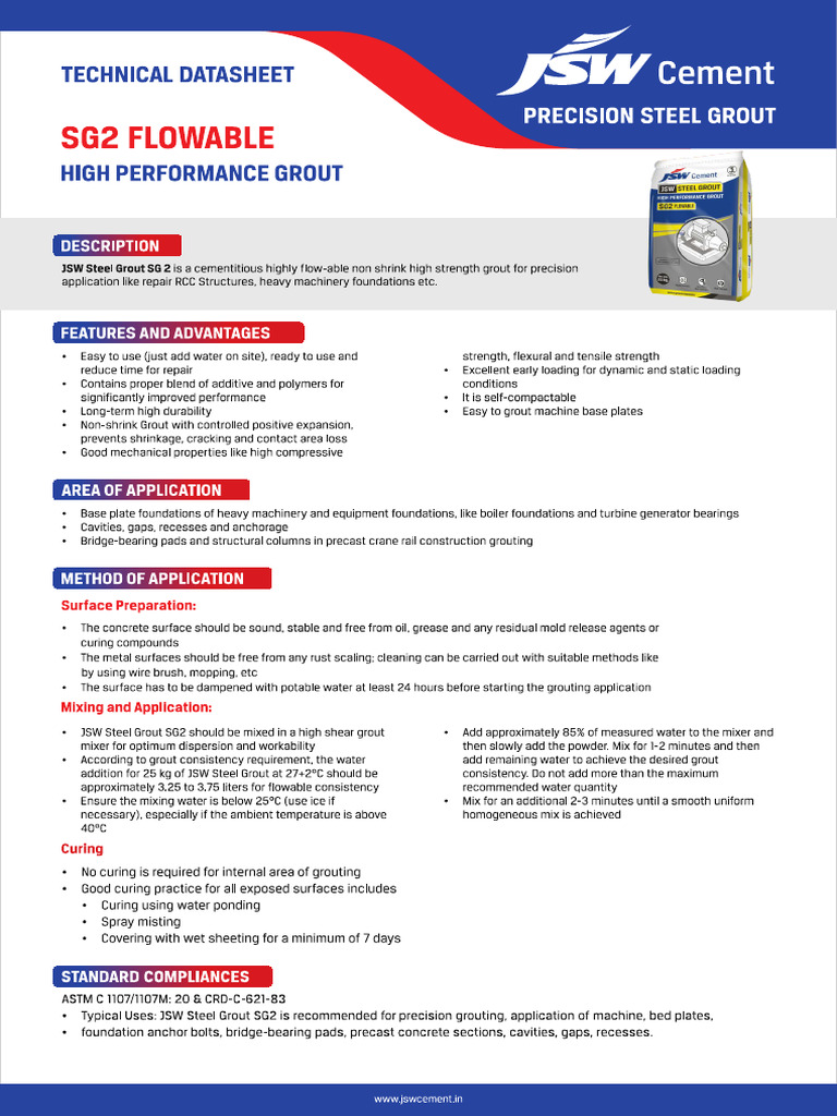 Steel Grout Sg2 | PDF