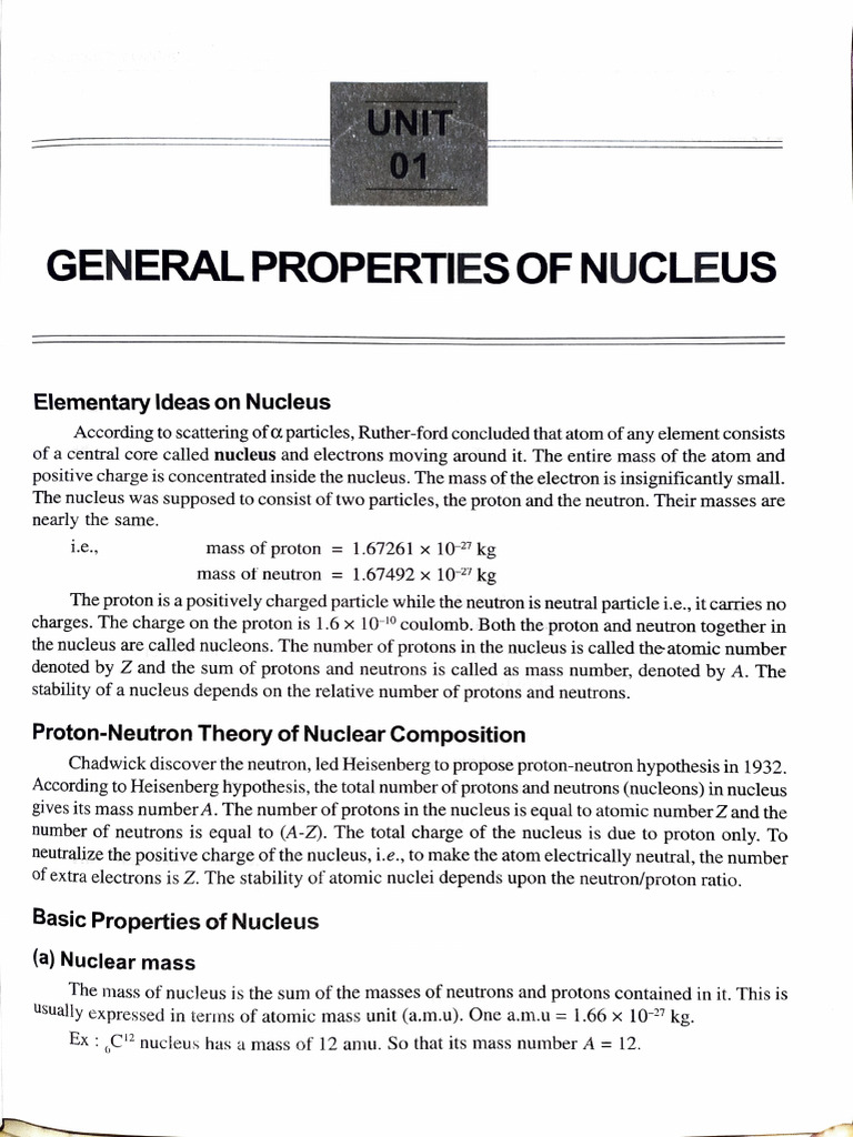Properties of Nucleus | PDF