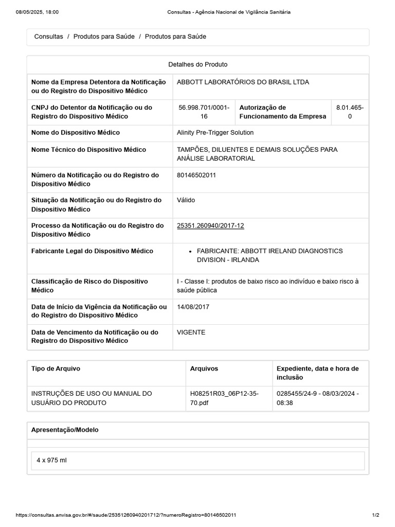 8-Rms_ Solução Pre-Deflagradora 4 X 975 Ml | PDF