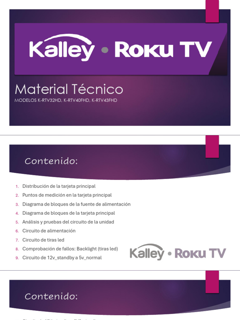 Análisis y Circuitos de Modelos K-RTV | PDF | Roku | Electrónica