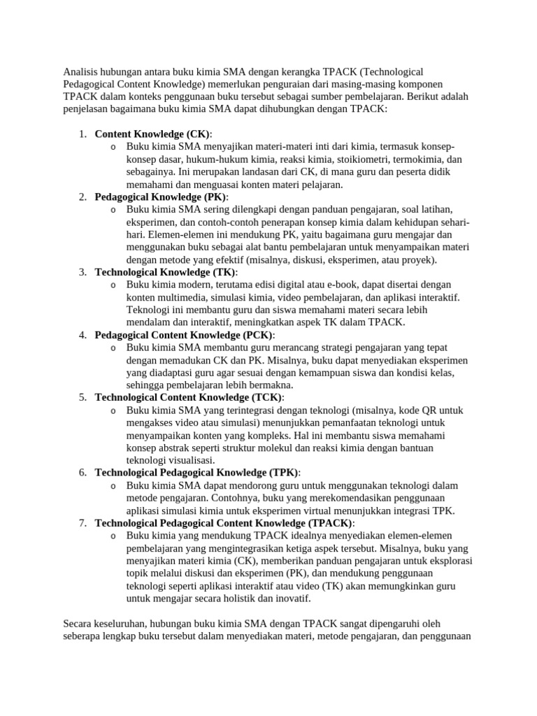 Analisis Buku Tpack | PDF