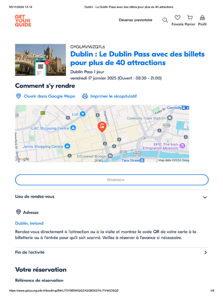 Dublin - Le Dublin Pass Avec Des Billets Pour Plus de 40 Attractions | PDF