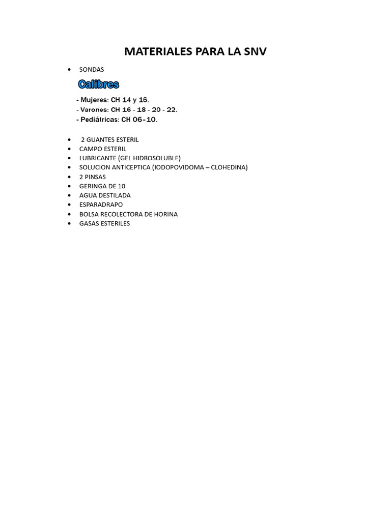 Materiales para La SNV | PDF