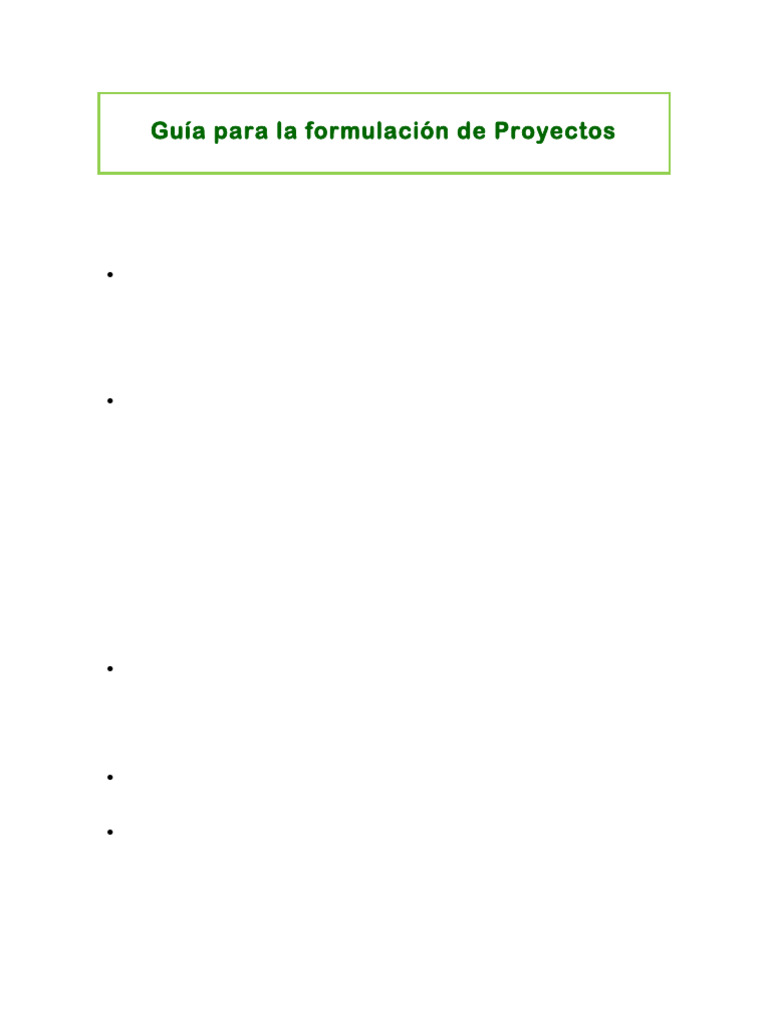 Gu-A para La Formulaci-N de Proyectos | PDF