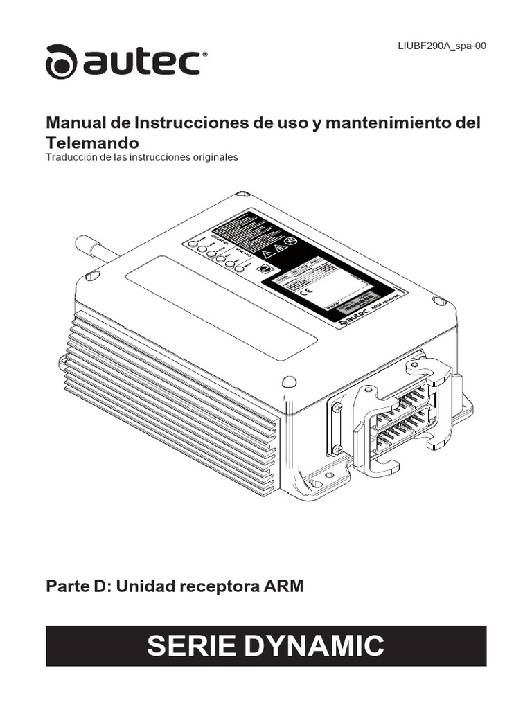 AUTEC - Manual de Instrucciones Uso y Mantenimientos Del Telemando ARM ...