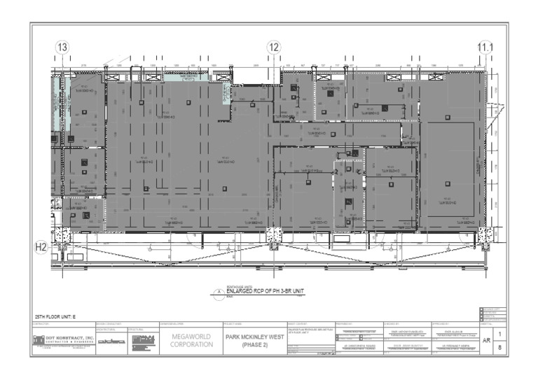 01 - 25TH FLR - 3BR Unit E-Enlarged RCP | PDF