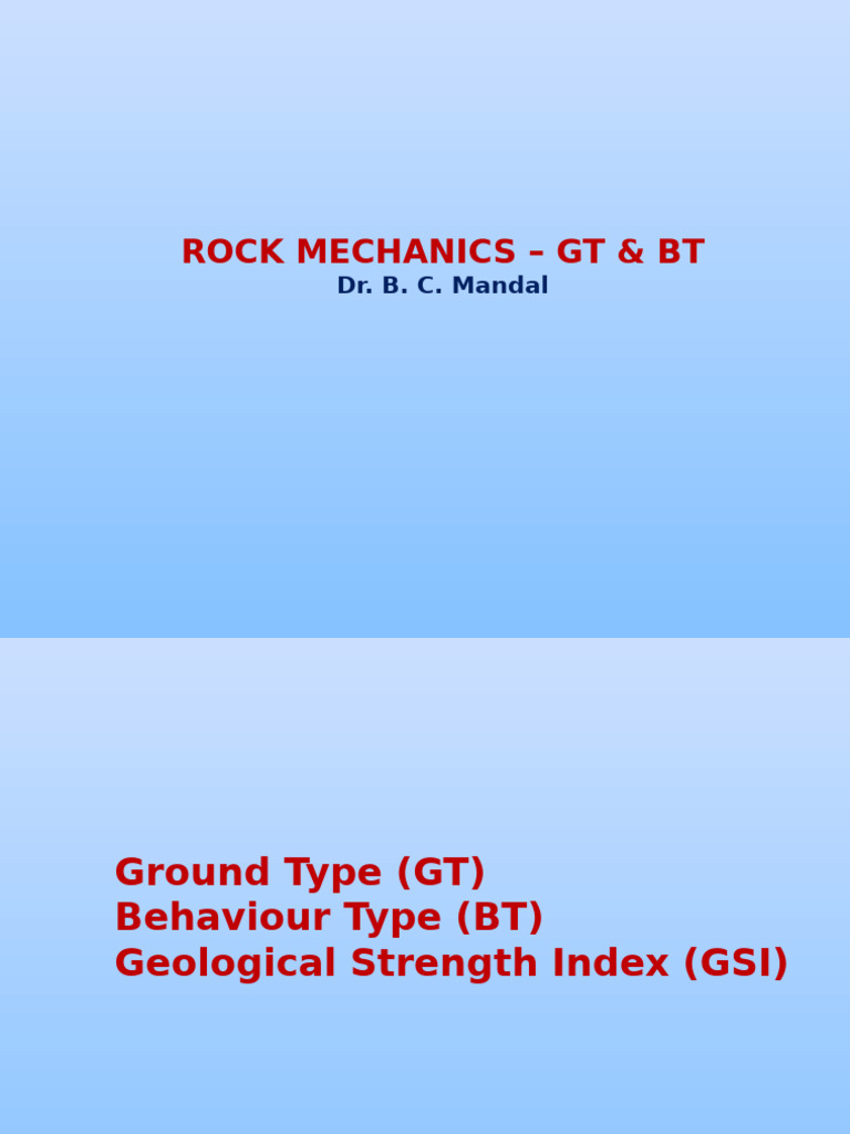 Discontinuity Control in Rock Mechanics | PDF | Stress (Mechanics ...
